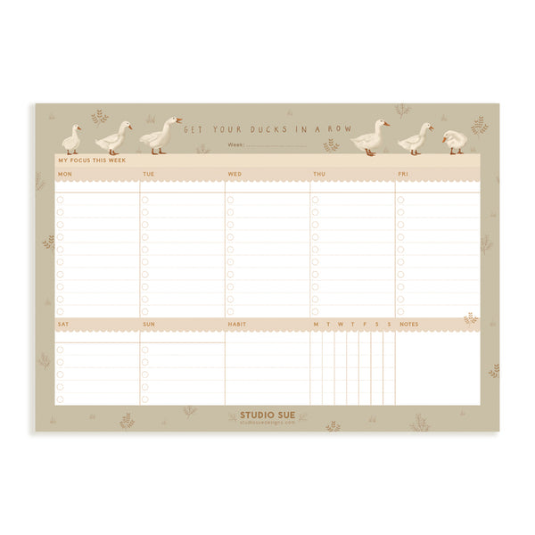 Ducks in a Row – Weekly Planner – Studio Sue