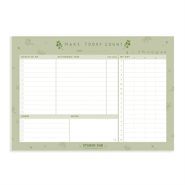 Make Today Count – Daily Planner – Studio Sue